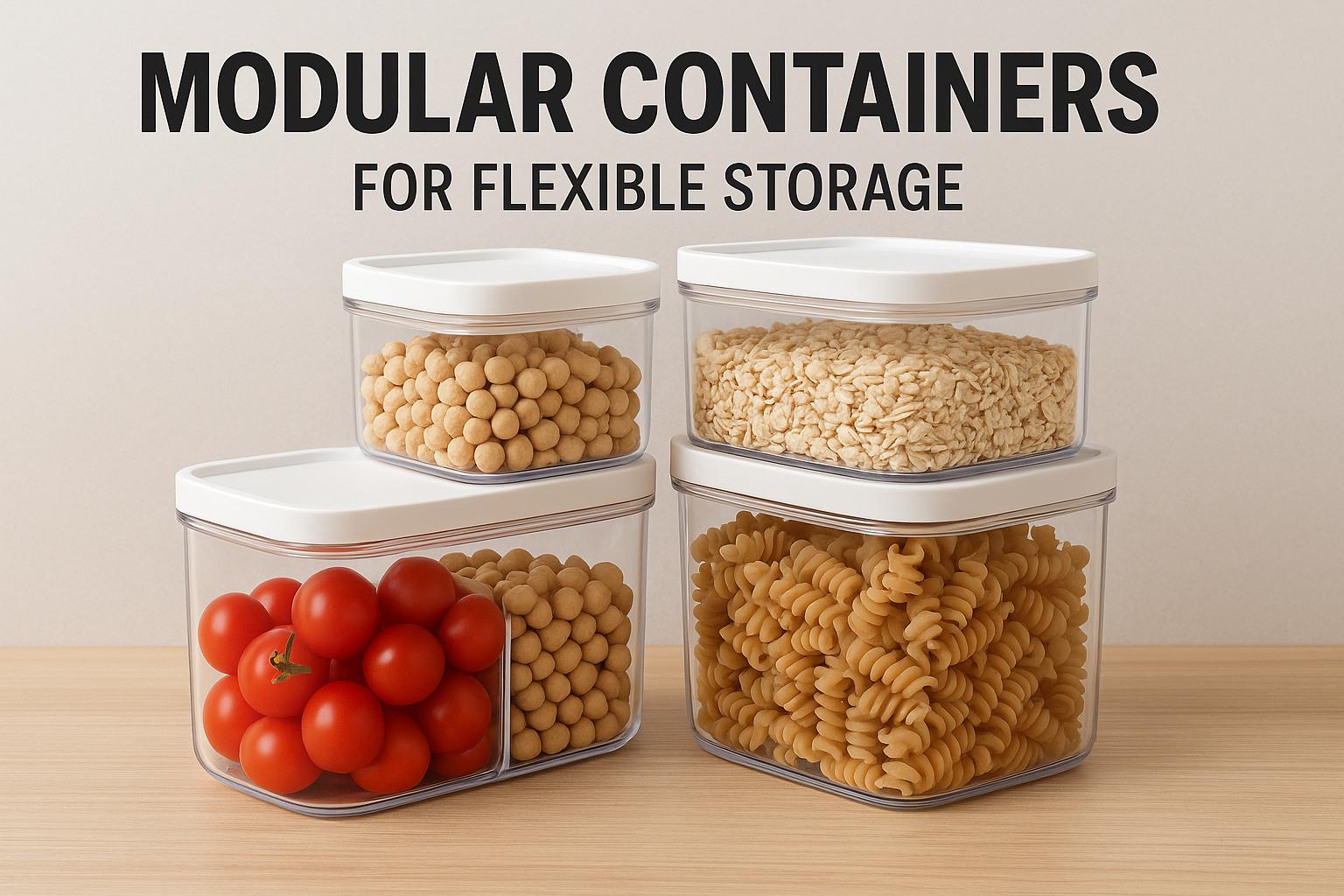 Modular containers for flexible storage.