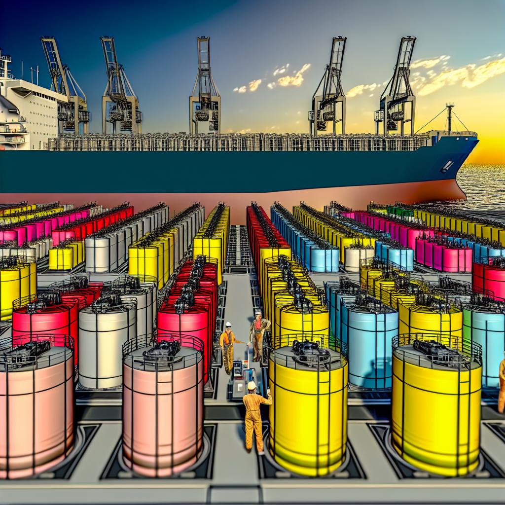 Tank containers for transporting liquids.